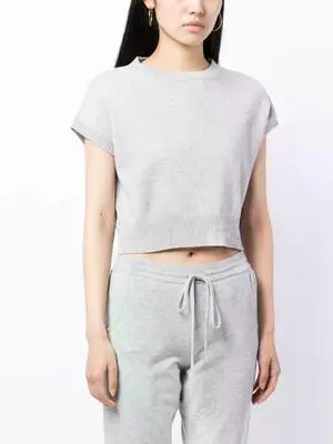 TEDDY CASHMERE Genova Sleeveless Cropped Cashmere Jumper