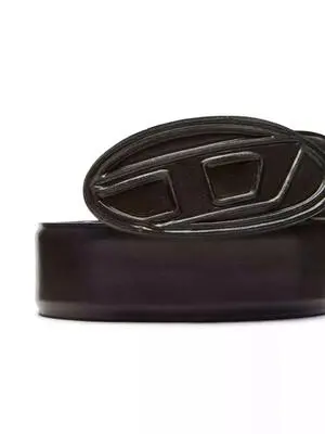 DIESEL® B-1dr Scratch Leather Belt - Brown