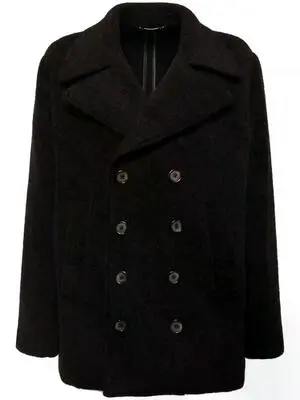 Dolce & Gabbana Double-breasted Mélange Coat - Brown