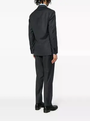 LARDINI Checked Peak-lapels Single-breasted Suit