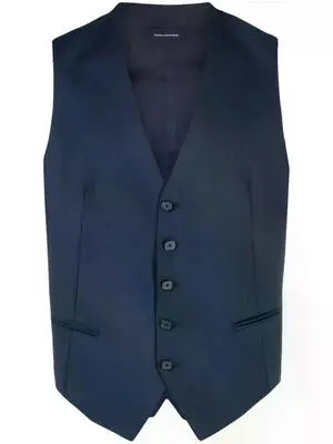Tagliatore Virgin Wool Button-up Waistcoat