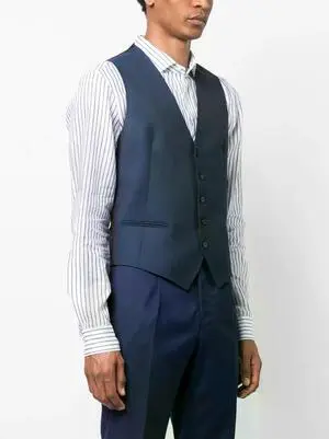 Tagliatore Virgin Wool Button-up Waistcoat