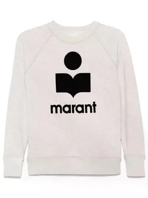 MARANT ETOILE Millyny Sweatshirt With Flocked Logo - Neutrals