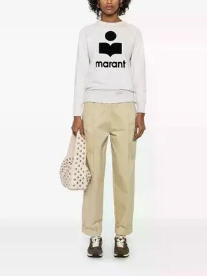 MARANT ETOILE Millyny Sweatshirt With Flocked Logo - Neutrals