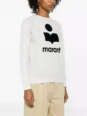 MARANT ETOILE Millyny Sweatshirt With Flocked Logo - Neutrals