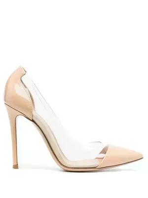 GIANVITO ROSSI 105mm Plexi Patent Leather Pumps