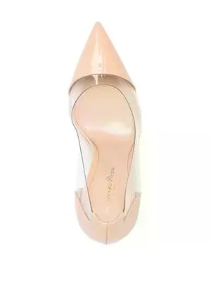 GIANVITO ROSSI 105mm Plexi Patent Leather Pumps