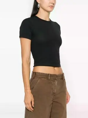 ENTIRE STUDIOS Jersey Cropped T-shirt - Black