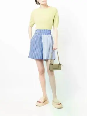 Colville Two-tone Striped Cotton Shorts