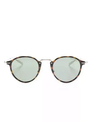 Montblanc Logo-plaque Round-frame Sunglasses