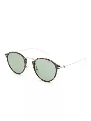 Montblanc Logo-plaque Round-frame Sunglasses