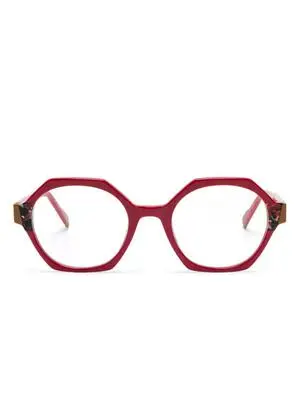 ETNIA BARCELONA Juno Round Frame Glasses With Case - Red