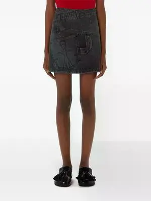 JW Anderson Twisted Denim Mini Skirt - Grey
