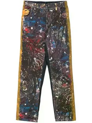 CHARLES JEFFREY Exclusive Painted Art Jeans - Blue