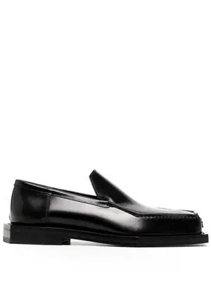 Coperni Square-toe Polished-finish Loafers
