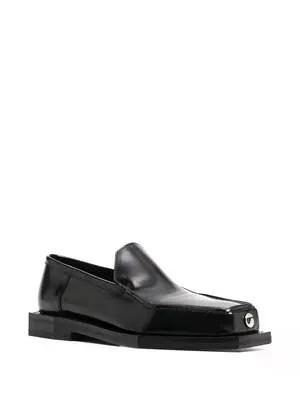 Coperni Square-toe Polished-finish Loafers