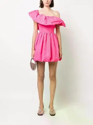 MSGM Ruffled Off-shoulder Puffball Dress