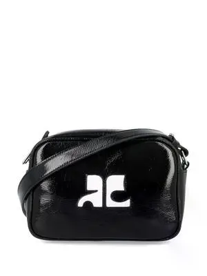 COURREGES Re-edition Naplack Leather Mini Bag - Black