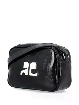 COURREGES Re-edition Naplack Leather Mini Bag - Black