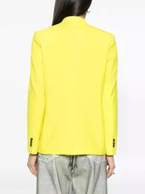 MSGM Single-breasted Peak-lapels Blazer - Yellow