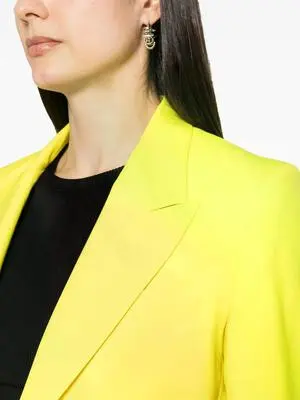 MSGM Single-breasted Peak-lapels Blazer - Yellow