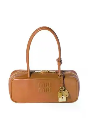 Miu Miu Small Beau Leather Bag - Brown