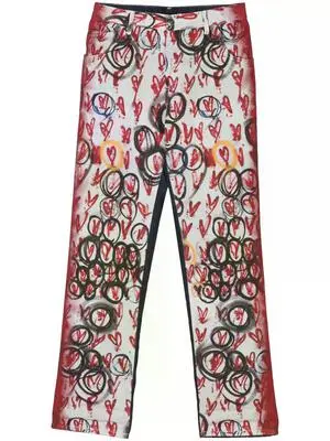 CHARLES JEFFREY Exclusive Painted Art Jeans - Grey