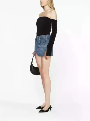 Coperni Wrap Denim Miniskirt