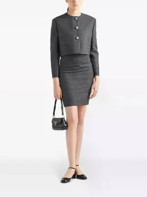 Prada Crystal-embellished Cropped Jacket