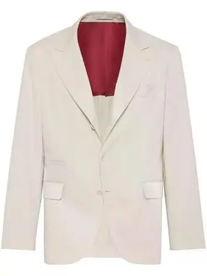 Brunello Cucinelli Deconstructed Gabardine Large Lapels Blazer