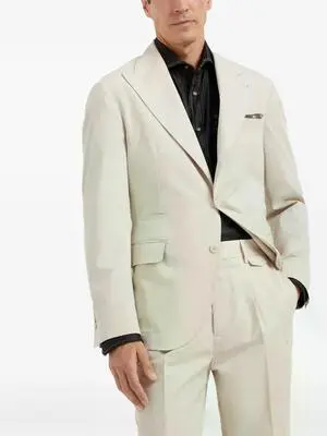 Brunello Cucinelli Deconstructed Gabardine Large Lapels Blazer