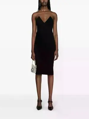 Coperni Ribbed-knit Bustier Dress
