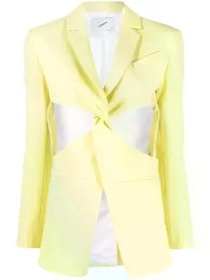 Coperni Cut-out Twisted Blazer - Yellow