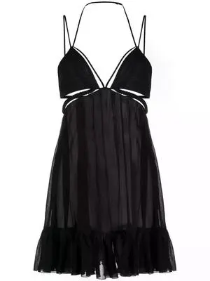 NENSI DOJAKA Cut-out Strappy Minidress - Black