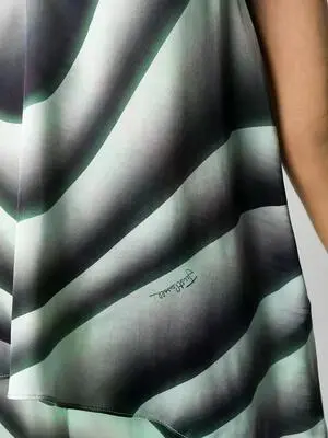 Just Cavalli Wave Print Asymmetric Top