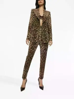 Dolce & Gabbana High-waisted Leopard-print Trousers