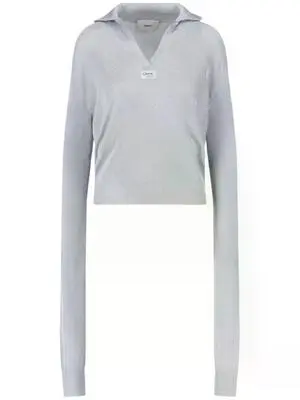Coperni Knotted Polo Top - Grey