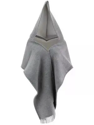 FERRAGAMO Hooded Scarf - Grey
