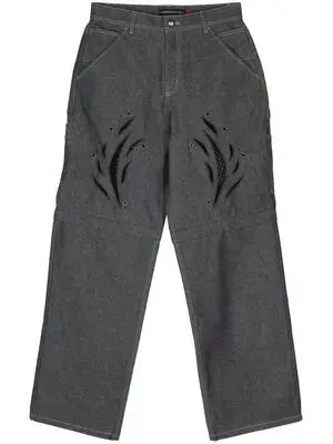 Andersson Bell Laser-cut Wide-leg Jeans - Blue