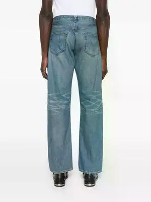 Junya Watanabe Patchwork Distressed Straight-leg Jeans