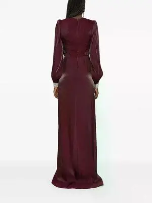 NISSA Twist Detail Chiffon Maxi Dress