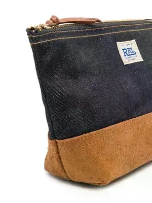 Ralph Lauren Logo-patch Two-tone Wash Bag