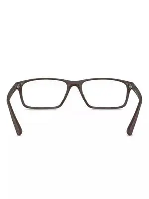 Emporio Armani Rectangle-frame Glasses - Brown