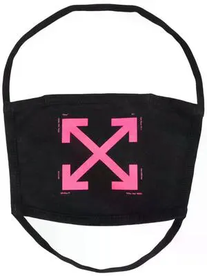 Off-White Logo-print Face Mask - Black