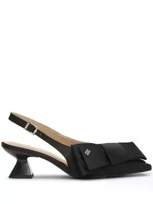 GANNI Big Bow Satin Pumps