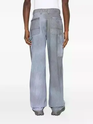 OBJECTS IV LIFE Two-tone Wide-leg Jeans