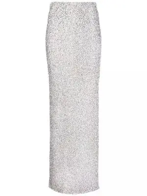 Coperni Crystal-embellished Maxi Skirt - Silver