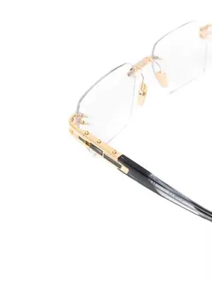 Dita Rimless Square Glasses - Gold