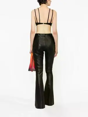Attico Mesh-panel Criss-cross Bralette Top