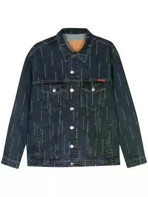 Martine Rose Embroidered Denim Jacket - Blue